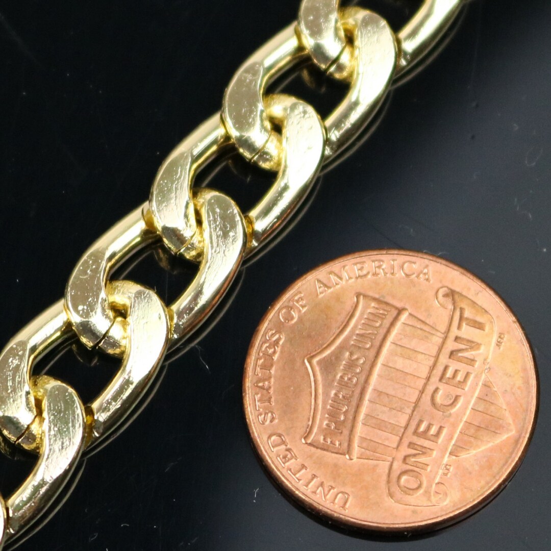 1/3/10/30/50 Feet NK Aluminum Chain Facet Curb Chain - TARNISH ...