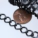Black Curb Chain Bulk, 3 Ft of Big Hammered Curb Chain 8.7x7.3mm ...