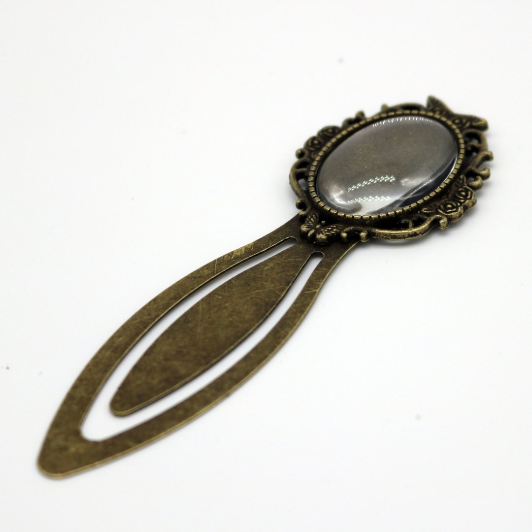 Bookmark With 18x25mm GLASS Magnifying Domes Cabochon - 5 Sets 10 Pcs ...