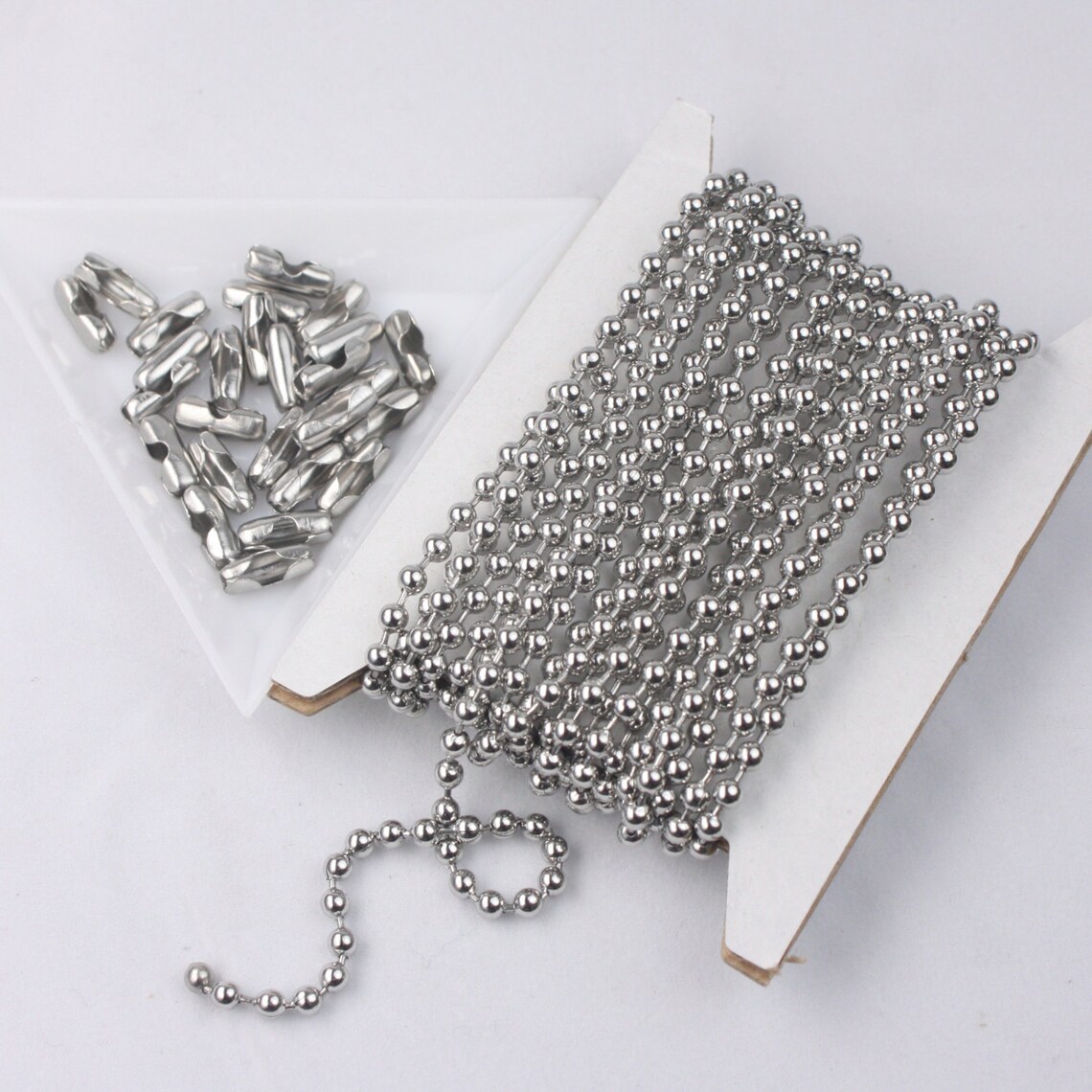 10 Ft Stainless Steel Chunky Ball Chain 3.2mm Ball Size With - Etsy