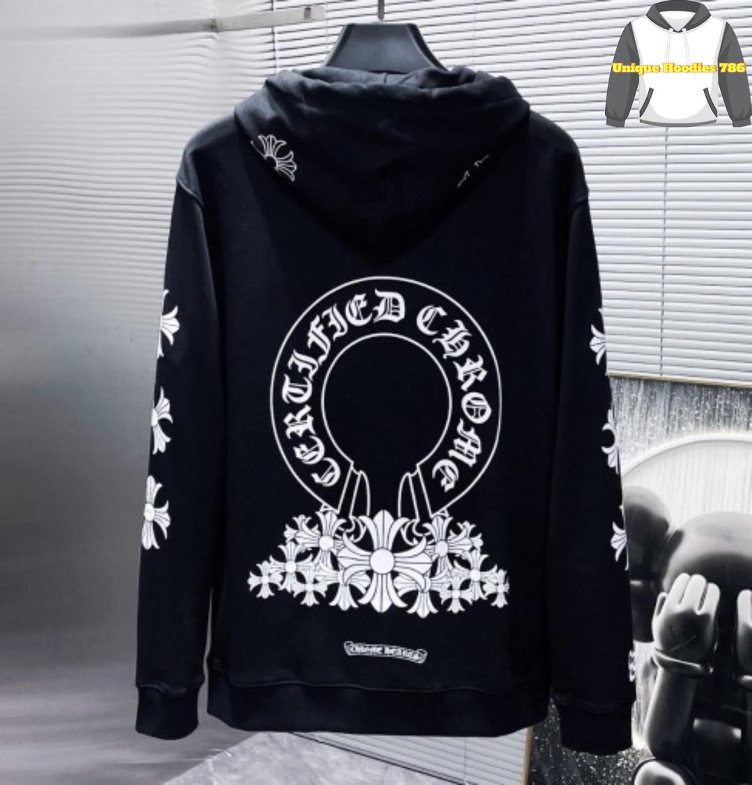 Modern Unique Drake Inspired CH Black Pullover Hoodie - Etsy