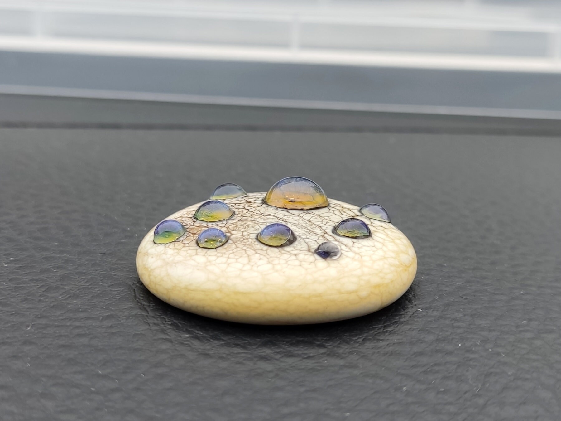 Rainbow Blobs Ivory Glass Handmade Lampwork Glass Cabochon - Etsy