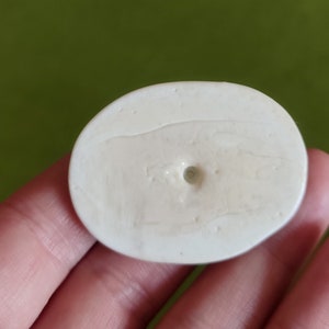 Green Blobs Ivory Glass Handmade Lampwork Glass Cabochon - Etsy