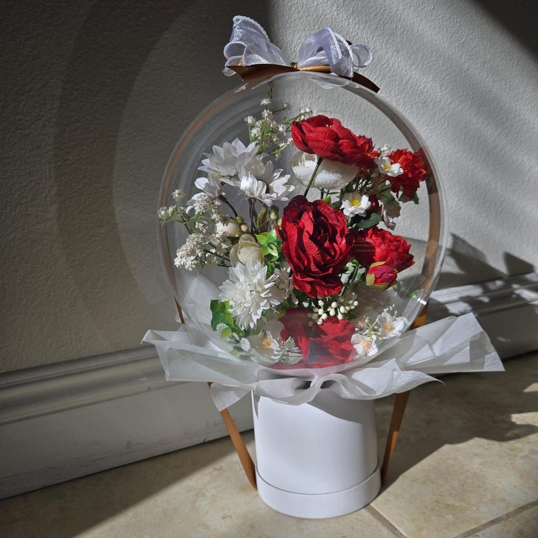 Handmade Balloon Flower Arrangement, Long-lasting Floral Decor - Etsy