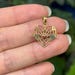 10K Yellow Gold Irish Claddagh Heart Filigree Design Detailed Charm ...