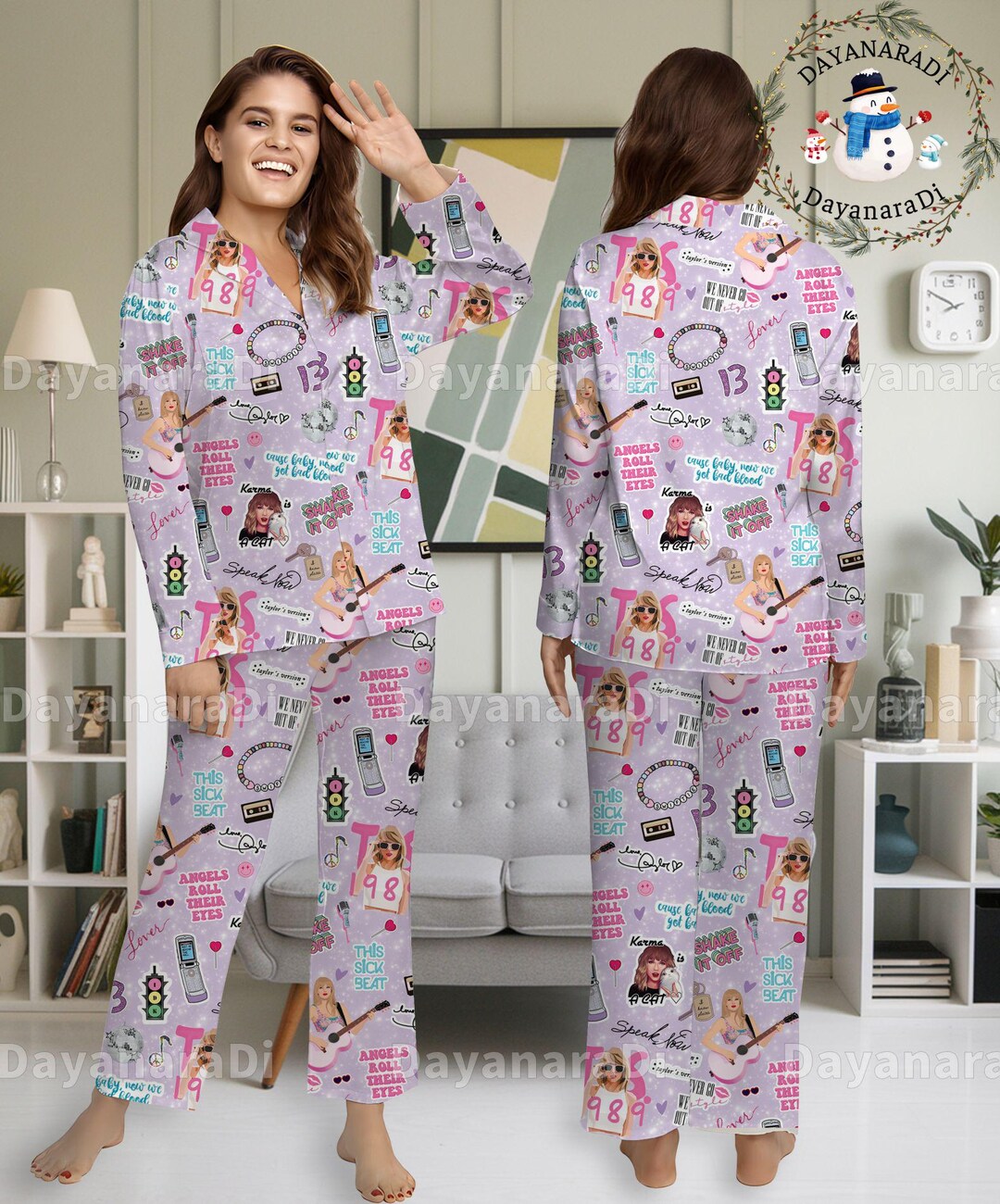 Taylor Swift Pajamas Set, Taylor Swift Woman Pajamas, Pajamas Sleepwear ...