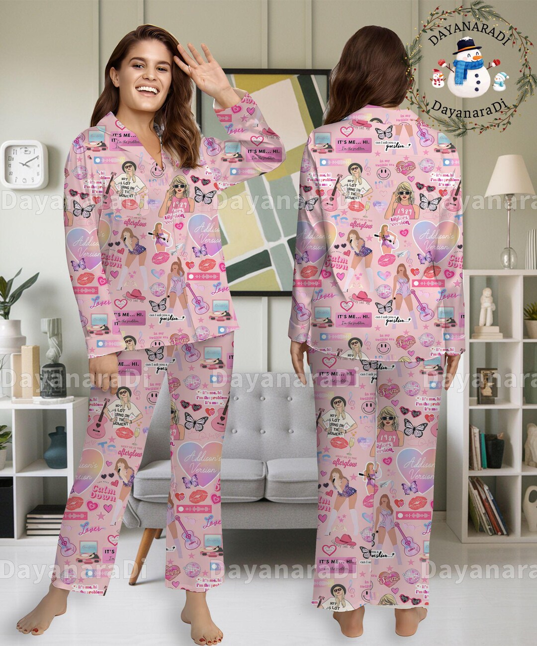 Taylor Swift Pajamas Set, Taylor Swift Woman Pajamas, Pajamas Sleepwear ...