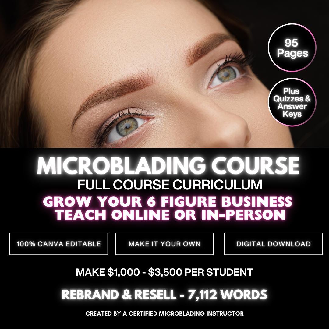 MAKE PASSIVE INCOME Online! - Digital Microblading Course, Rebrand Resell, Full Online Course ...