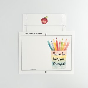 Printable Card for Principal, Card for School Principal, Principal ...
