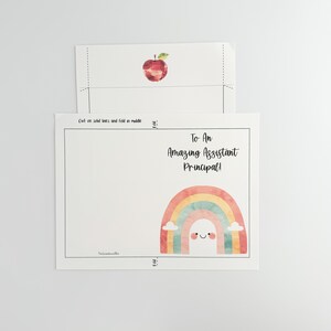 Printable Assistant Principal Card, Card for Assistant Principal ...