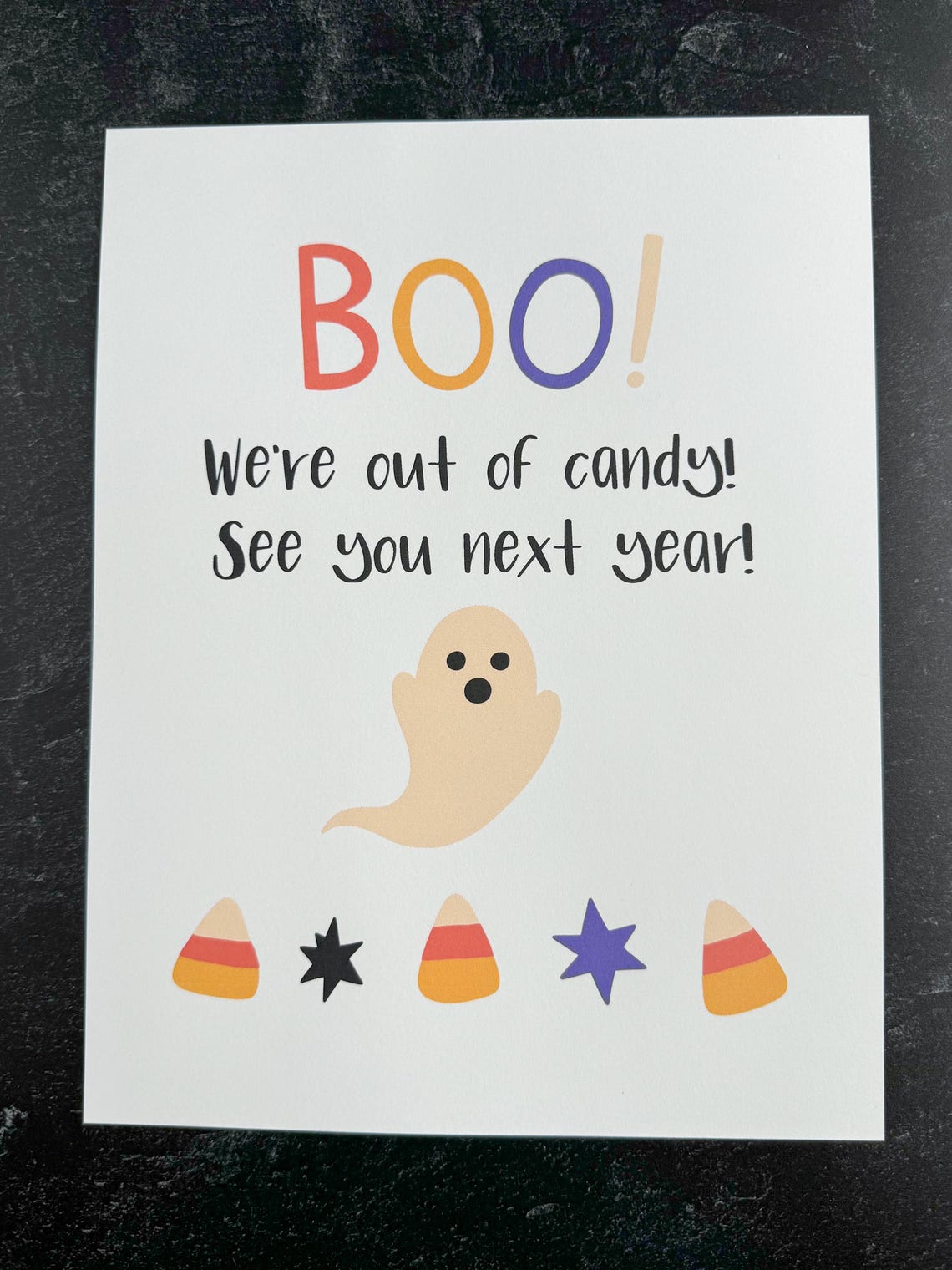 Printable Halloween Candy Signs, Halloween Candy Sign, Trick or Treat ...