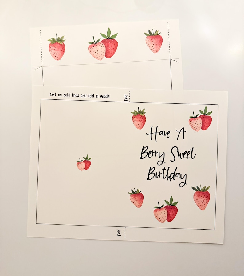 Printable Have A Berry Sweet Birthday Card, Berry Sweet Birthday Card ...