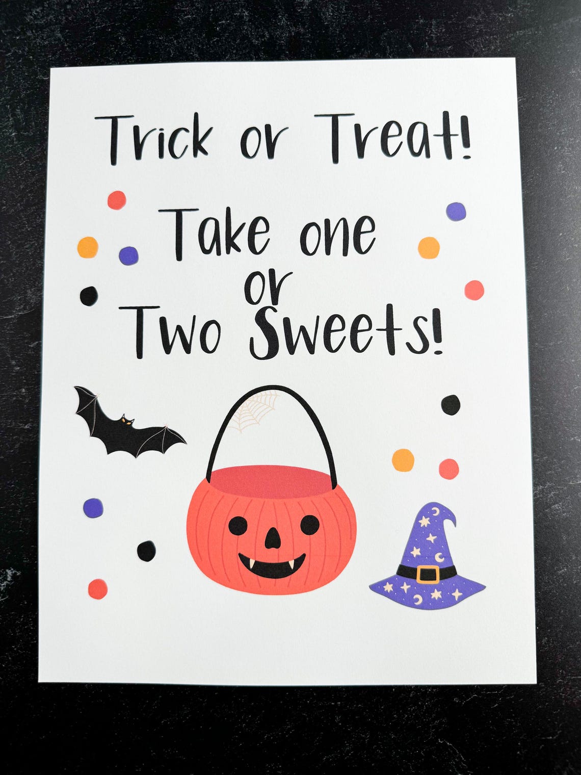 Printable Halloween Candy Signs, Halloween Candy Sign, Trick or Treat ...