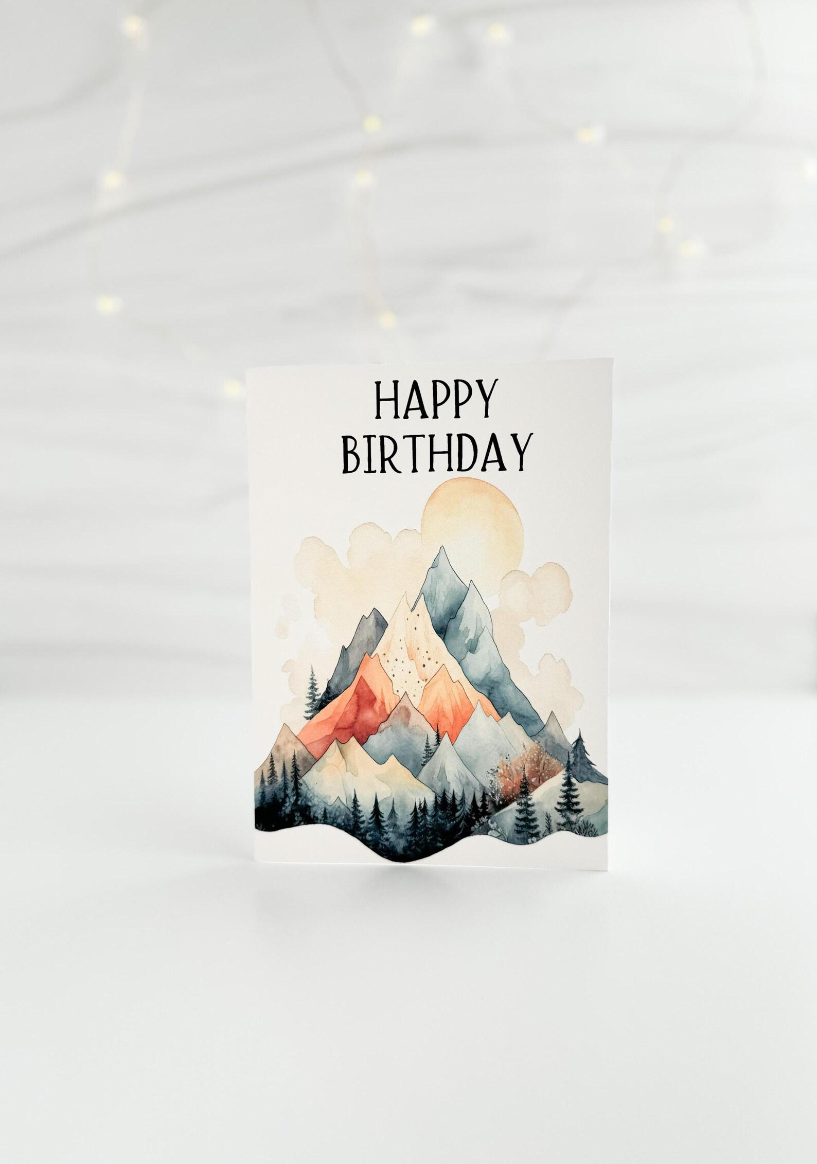 Printable Birthday Card, Mountain Birthday Card, Happy Birthday Card ...