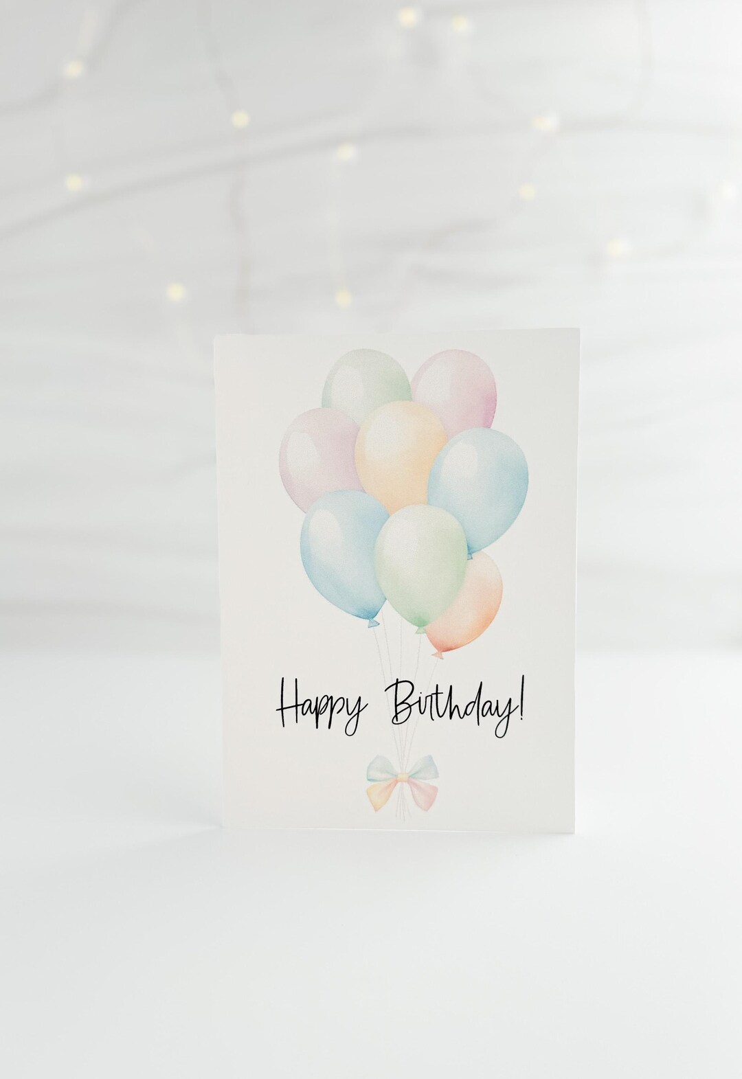 Printable Birthday Card, Cute Birthday Card, Balloon Birthday Card ...