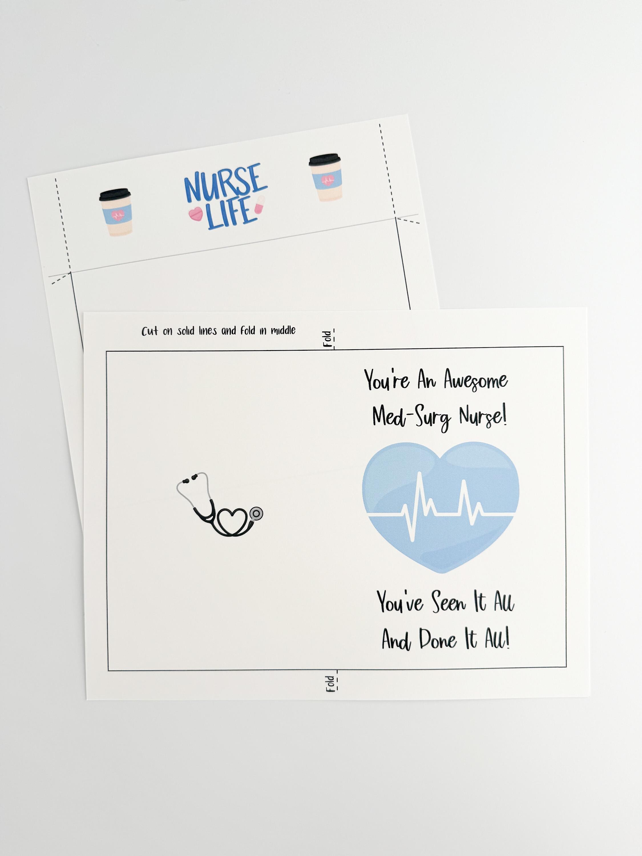 Printable Med Surg Nurse Card, Nurse Card, Med Surg Nurse - Etsy