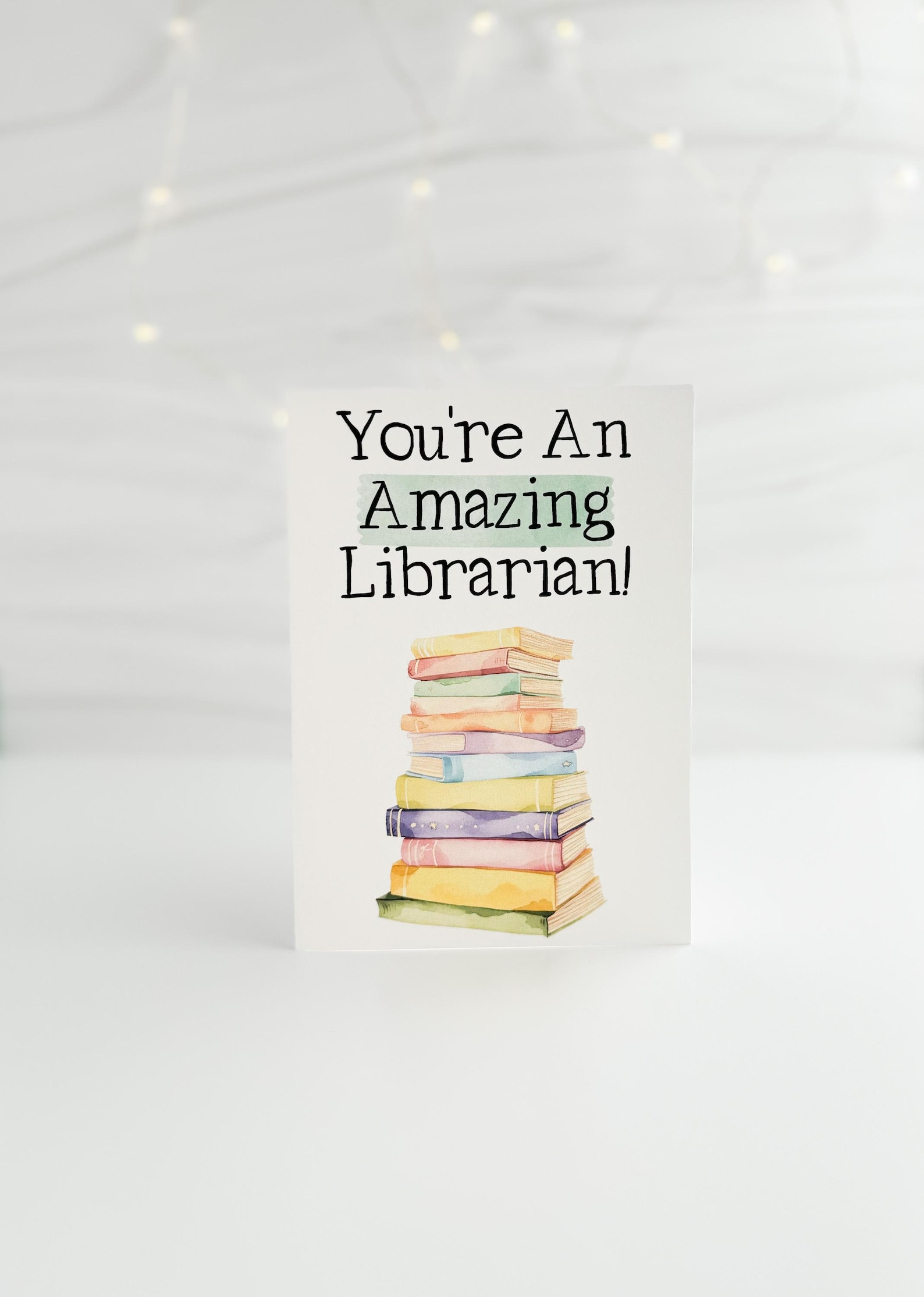 Printable Librarian Card, Card for Librarian, Librarian Appreciation - Etsy