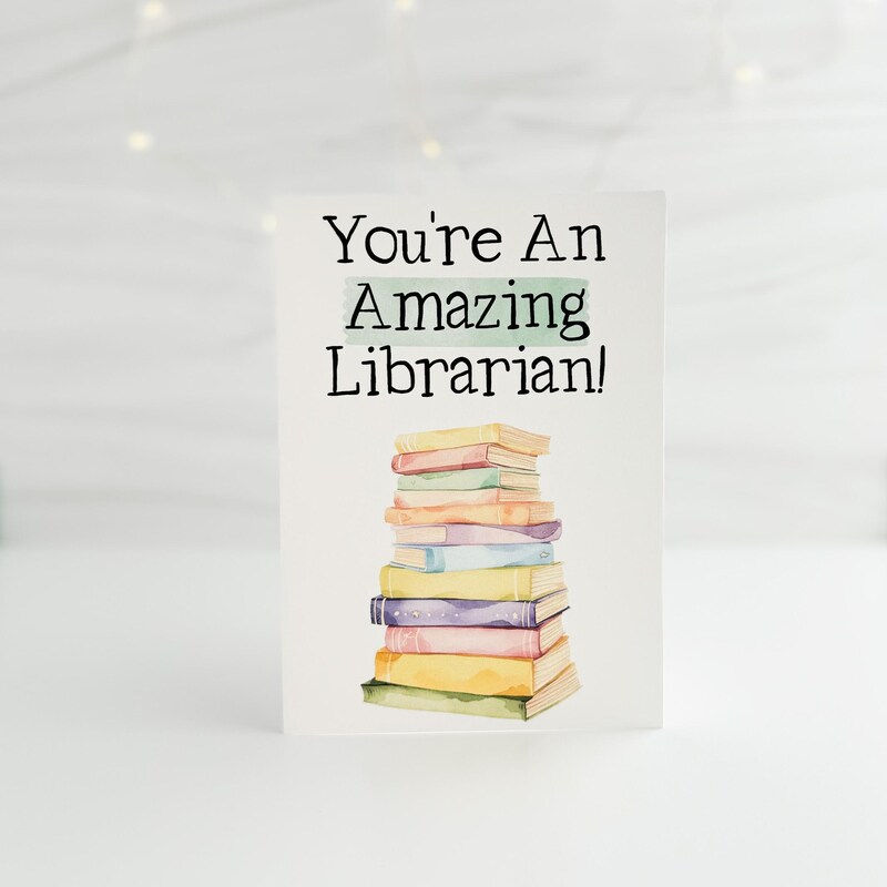 Librarian Card - Etsy