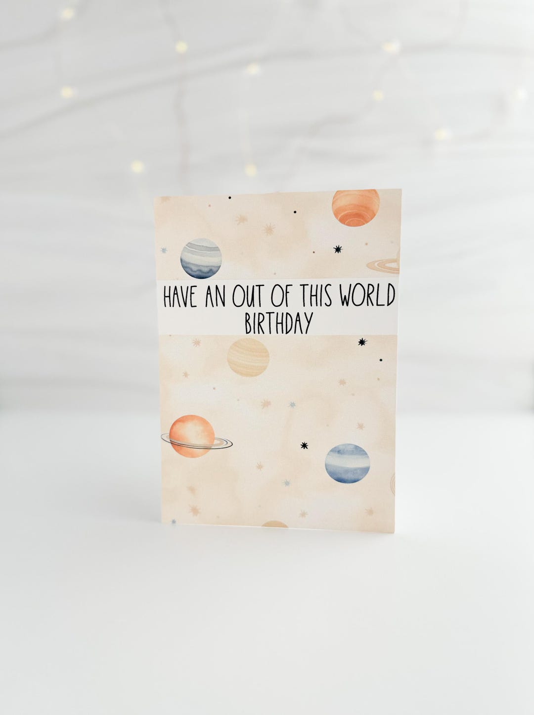 Printable Space Birthday Card, Planet Birthday Card, Galaxy Birthday ...