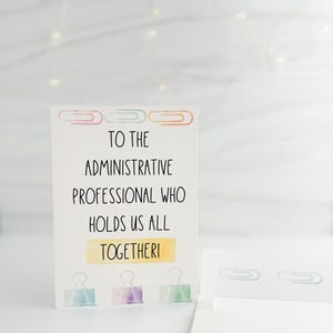 Printable Administrative Professionals Card, Administrative ...