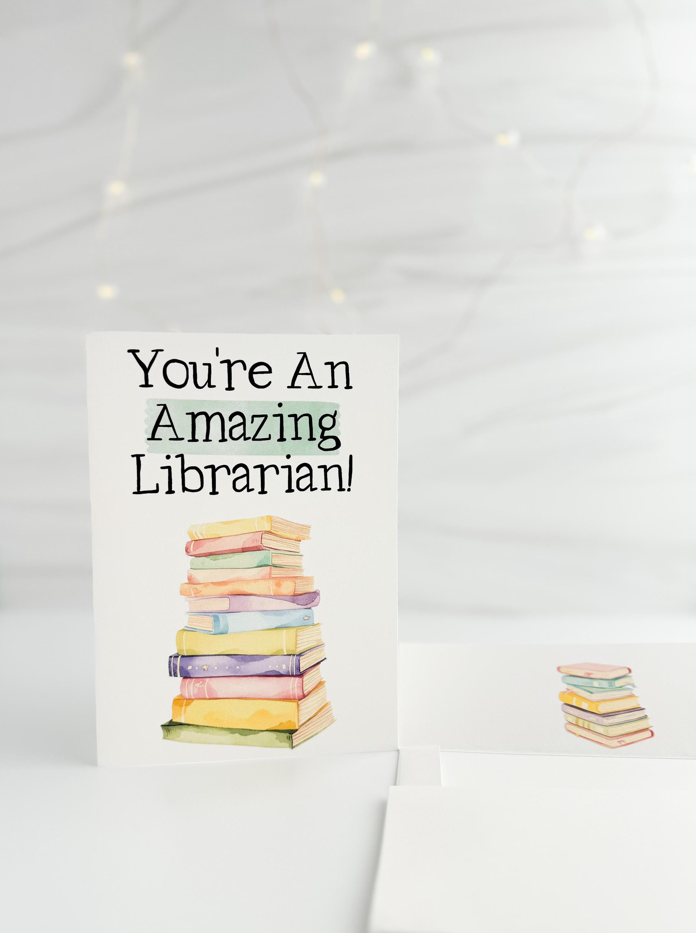 Printable Librarian Card, Card for Librarian, Librarian Appreciation - Etsy
