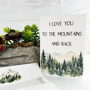 Printable I Love You to the Mountains and Back Card, Printable I Love ...
