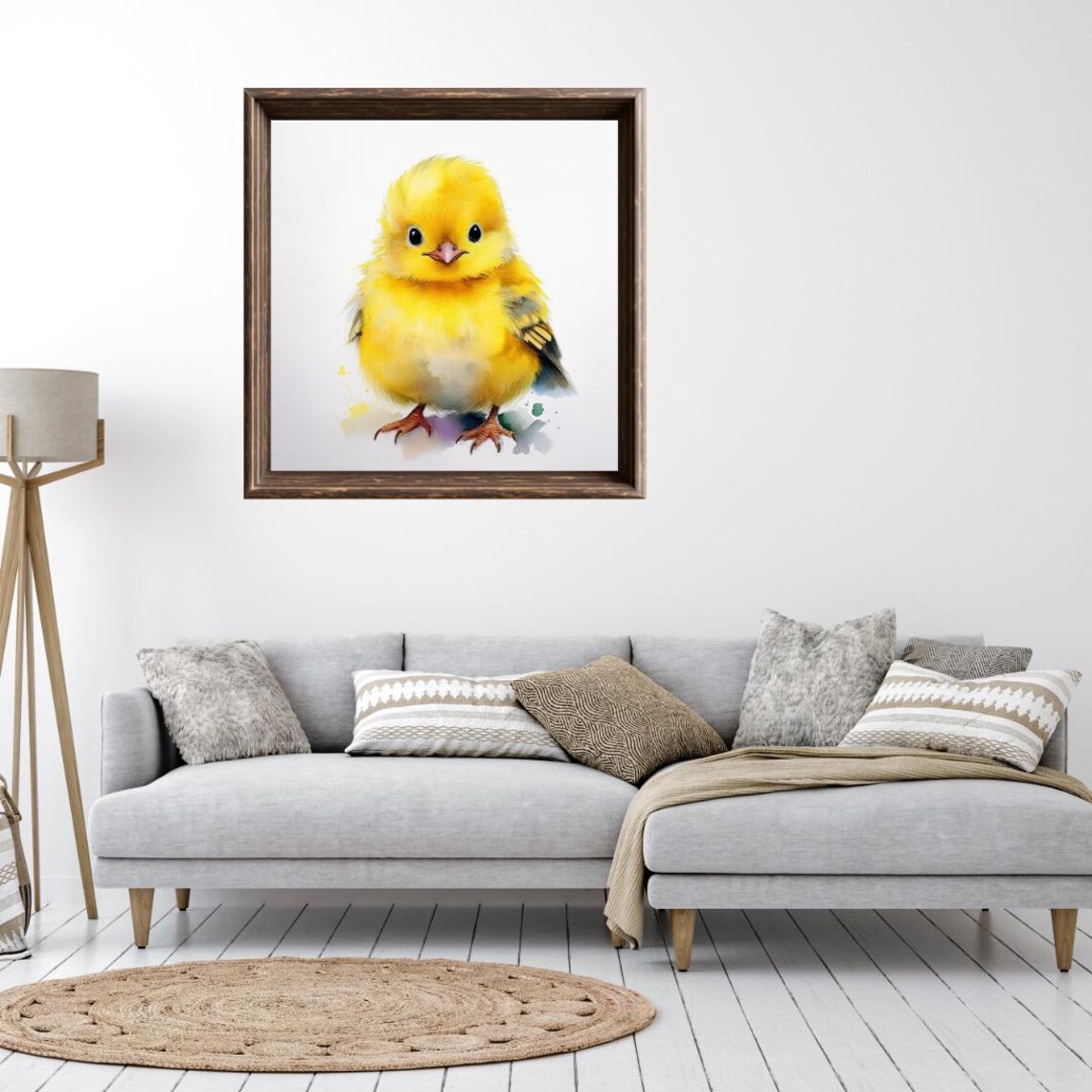 Yellow Baby Bird Watercolor | Printable Art | Kids Room Decor | Nursery ...