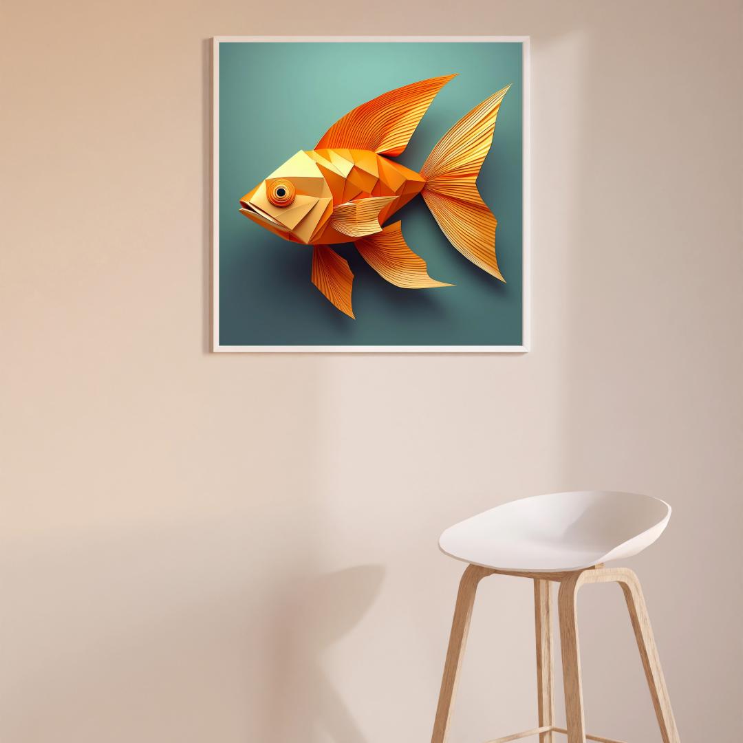 Goldfish Papercraft Style | Printable Art | Kids Room Decor | Nursery ...