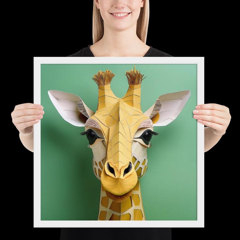 Giraffe Papercraft Style | Printable Art | Kids Room Decor | Nursery ...