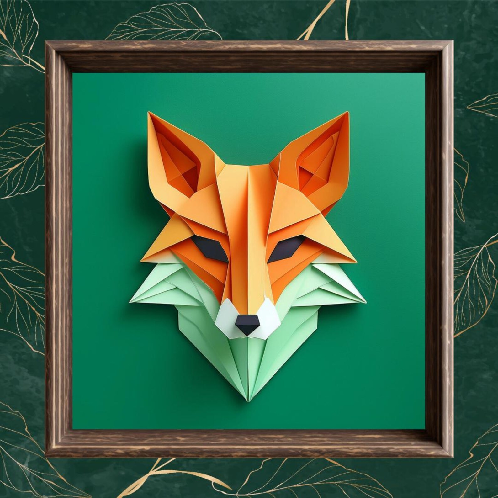 Papercraft Fox Art Print | Kids Nursery Decor (digital Download) - Etsy UK