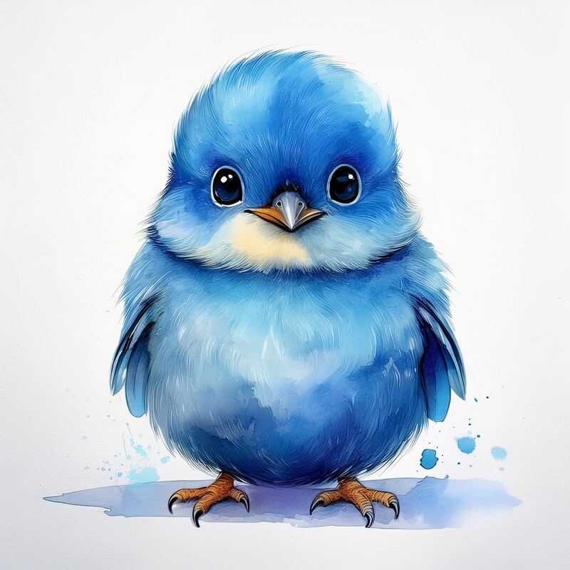 Baby Blue Birds - Etsy