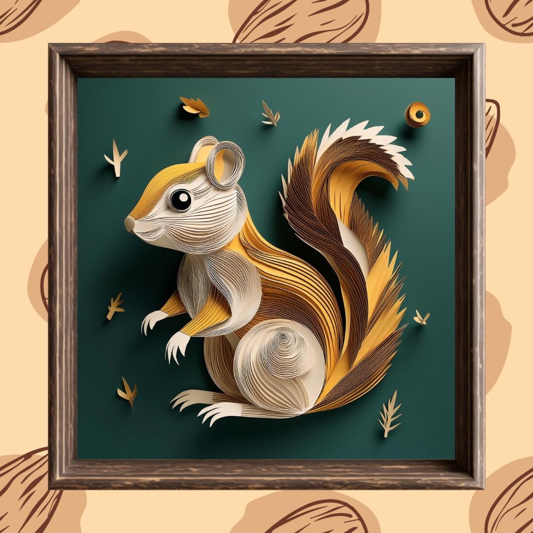 Chipmunk Papercraft Style | Printable Art | Kids Room Decor | Nursery ...