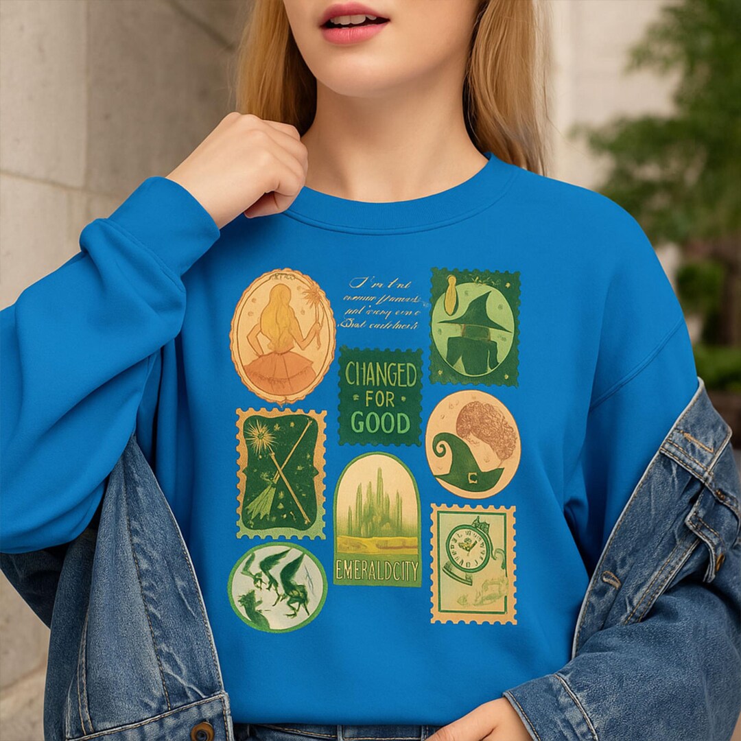 Vintage Wicked Changed for Good Stamps Shirt, Defy Gravity Broomstick ...