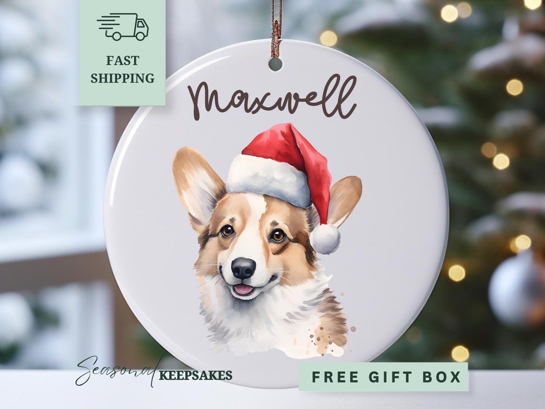 Personalized Corgi Ornament, Corgi Christmas Gift, Corgi Mom, PWC ...