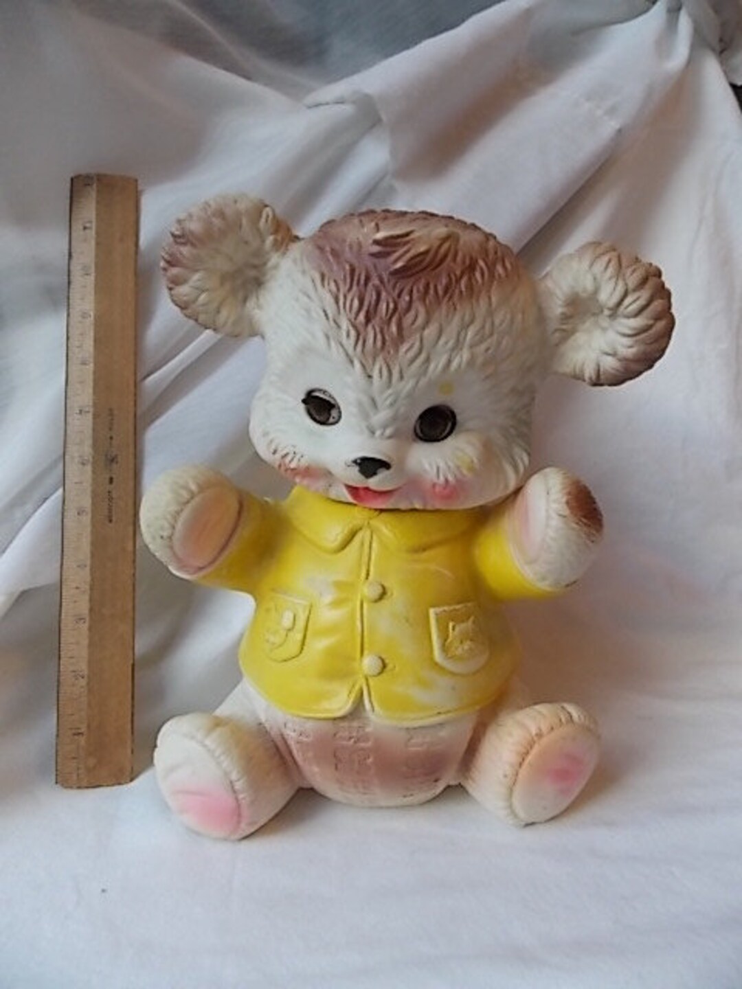 Vintage 1962 Mobley Squeak Teddy Bear Toy With Blink Eyes - Etsy
