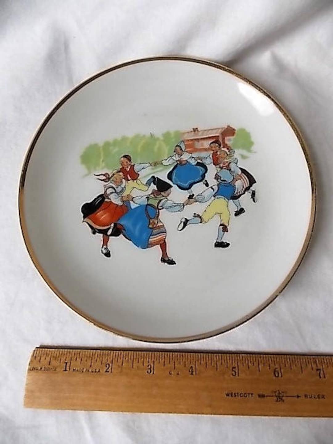 Vintage Plate Children Dancing Playing Regional Costumes - Etsy