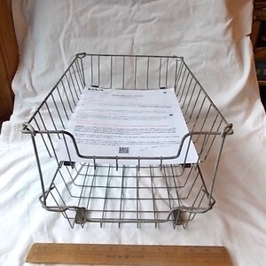 2 Vintage Stacking Wire Paper Sorting Tray Baskets for Desk - Etsy