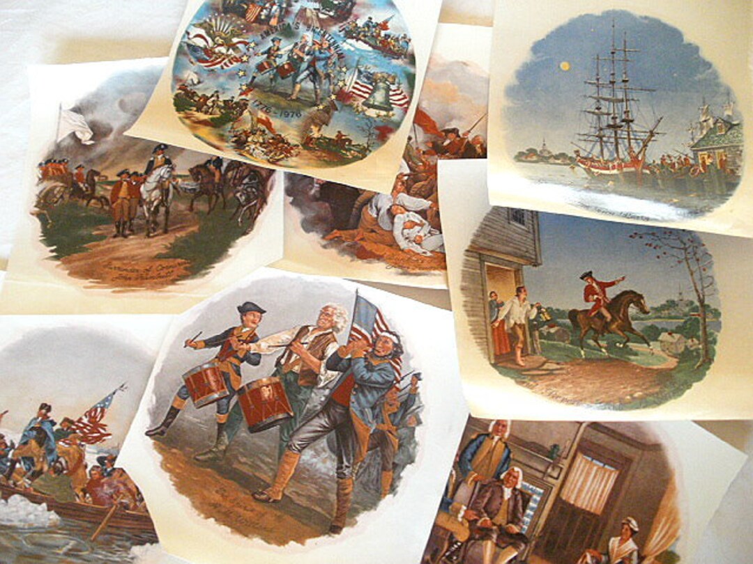 20 Vintage Patriotic U.S. History Theme Decals Betsy Ross George ...