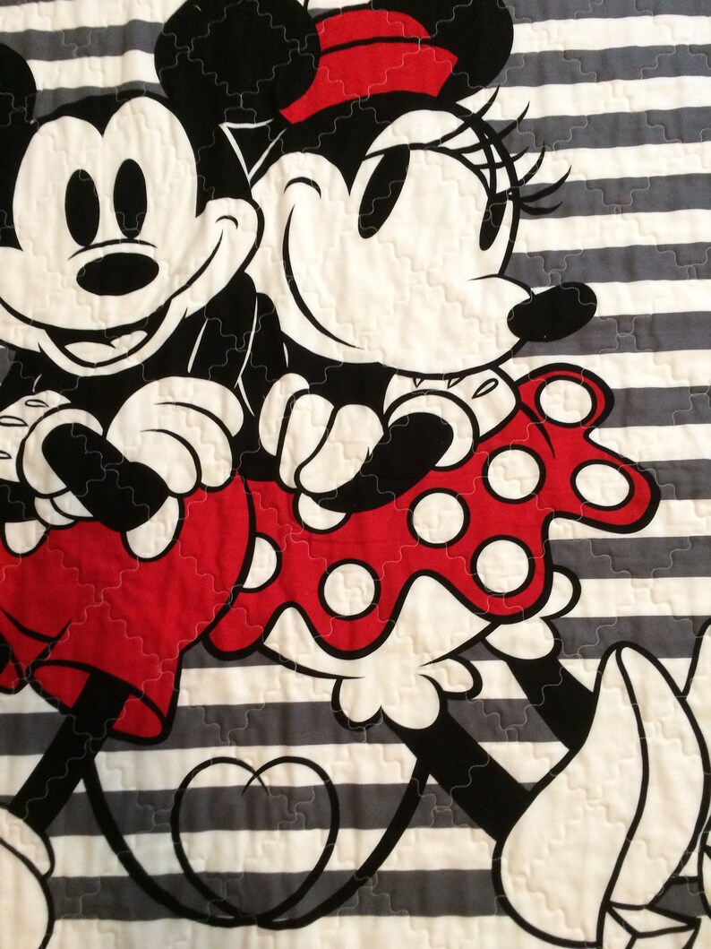 Mickey and Minnie Mouse Baby Quilt - Etsy