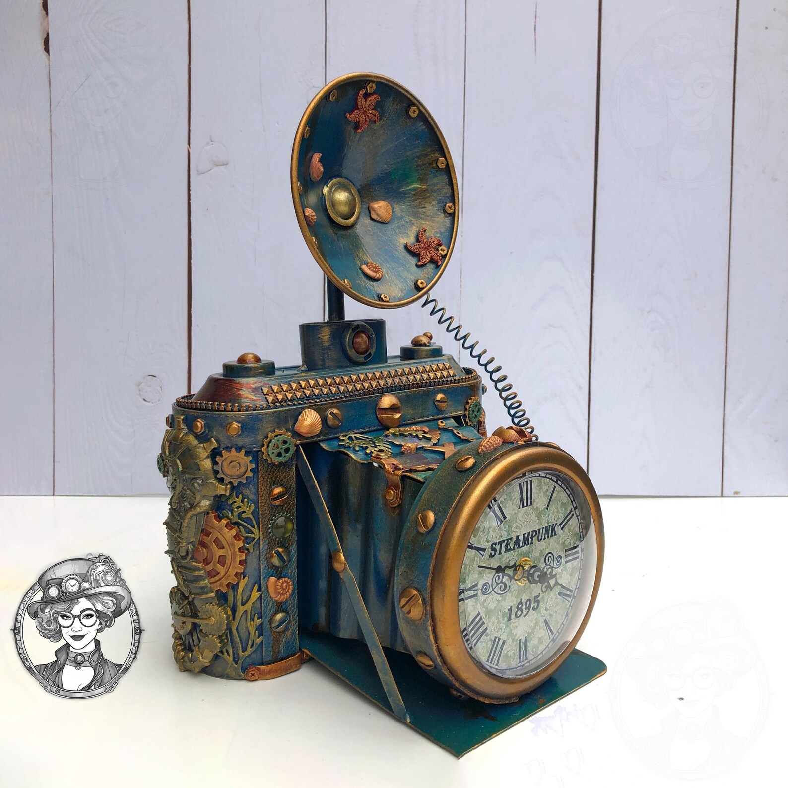 Steampunk Clock, Desk Clock, Unique Clock, Steampunk Decor, Handmade ...