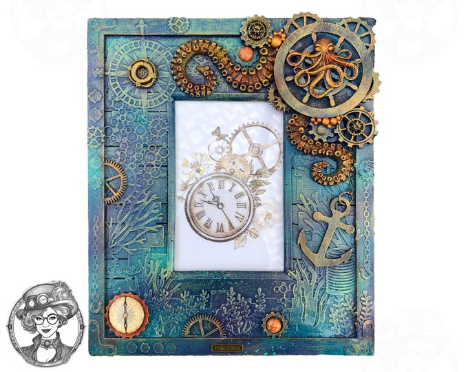Photo Frame Steampunk Decor Industrial Decor Steampunk Picture Frame ...
