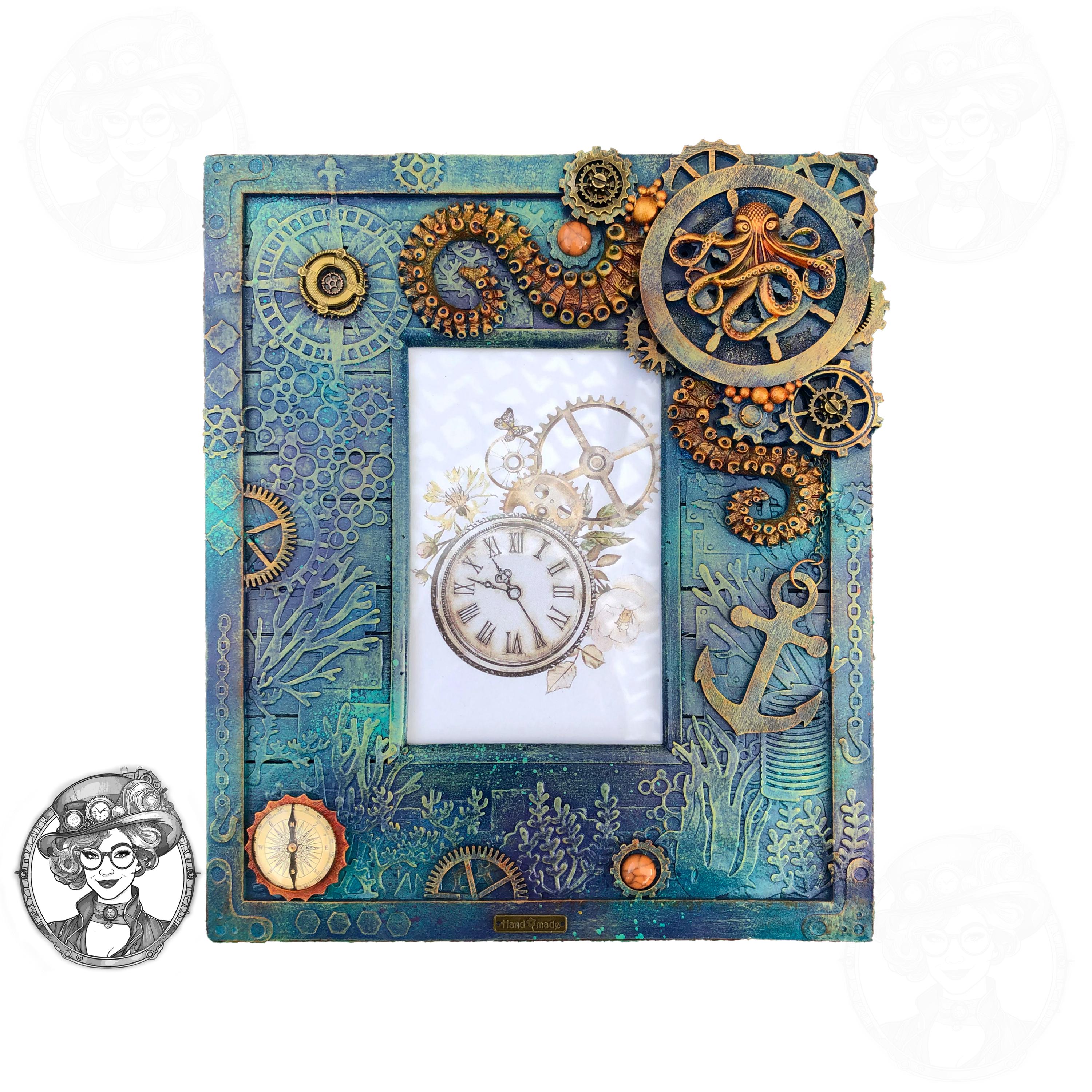 Photo Frame Steampunk Decor Industrial Decor Steampunk Picture Frame ...