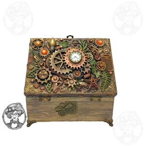 Steampunk Box, Jewelry Organizer Box, Keepsake Box, Wood Box With Lid ...