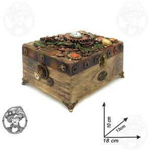Steampunk Box, Jewelry Organizer Box, Keepsake Box, Wood Box With Lid ...