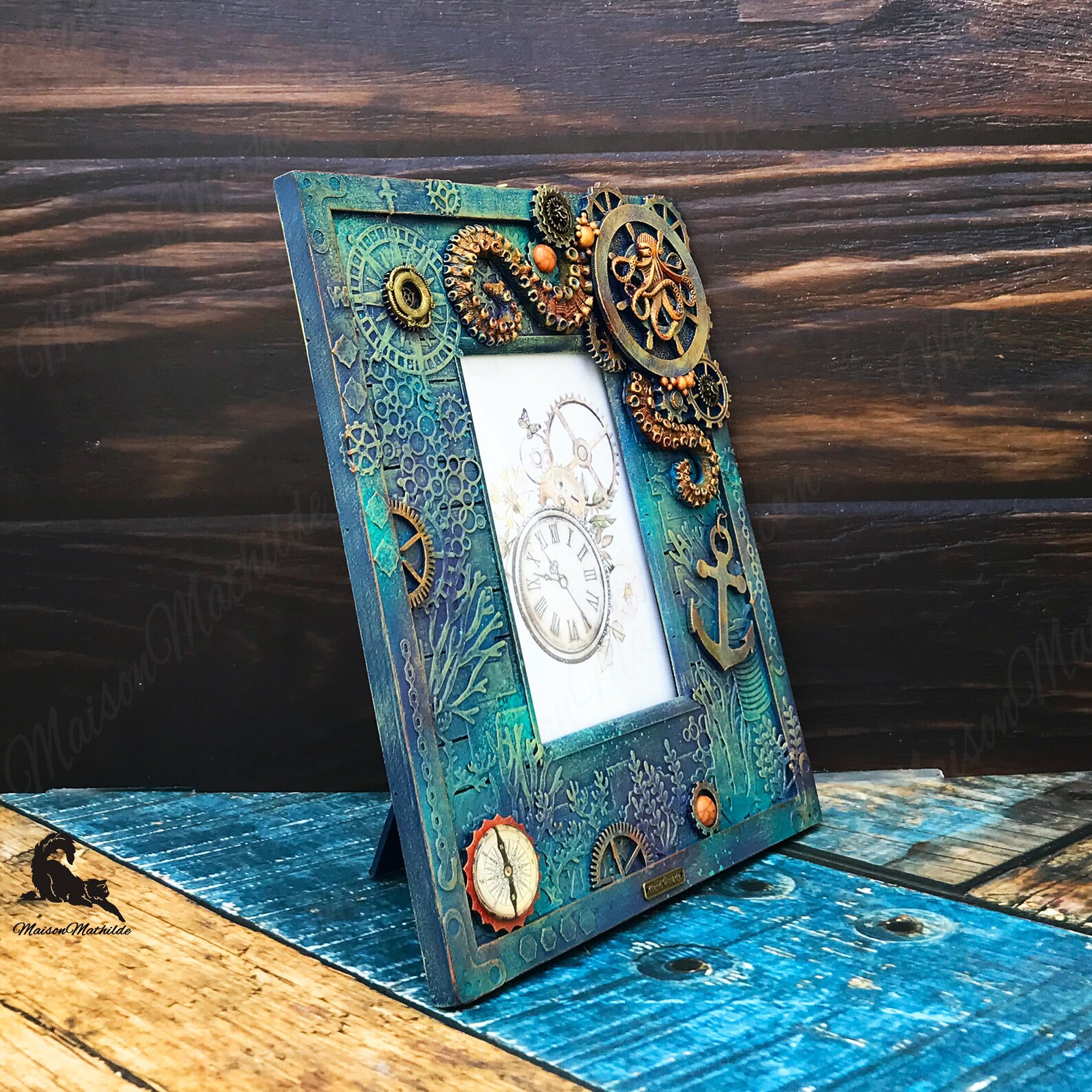 Photo Frame Steampunk Decor Industrial Decor Steampunk Picture Frame ...