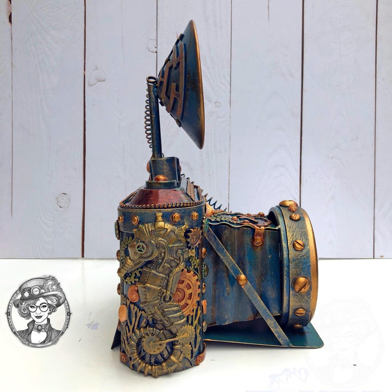 Steampunk Clock, Desk Clock, Unique Clock, Steampunk Decor, Handmade ...