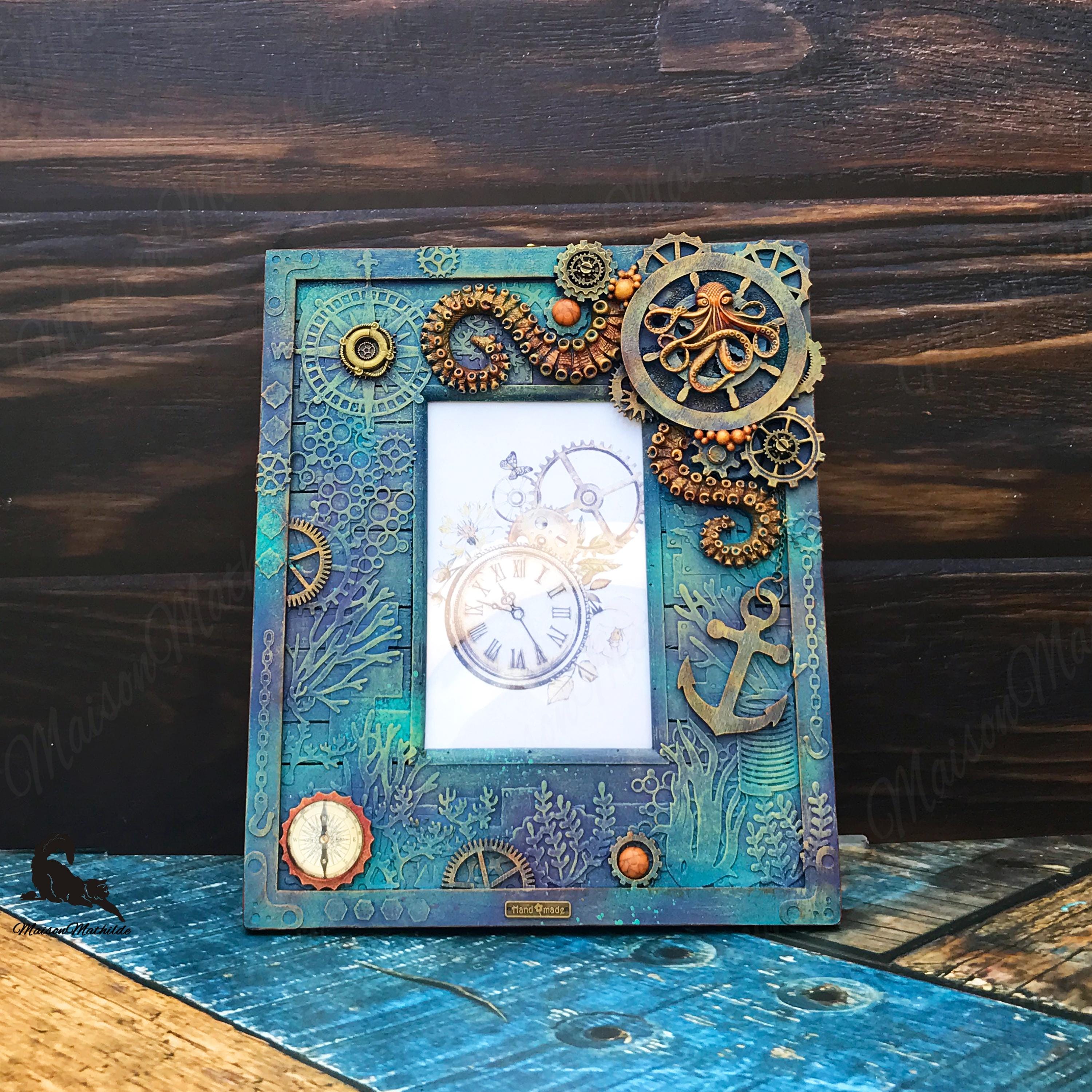 Photo Frame Steampunk Decor Industrial Decor Steampunk Picture Frame ...