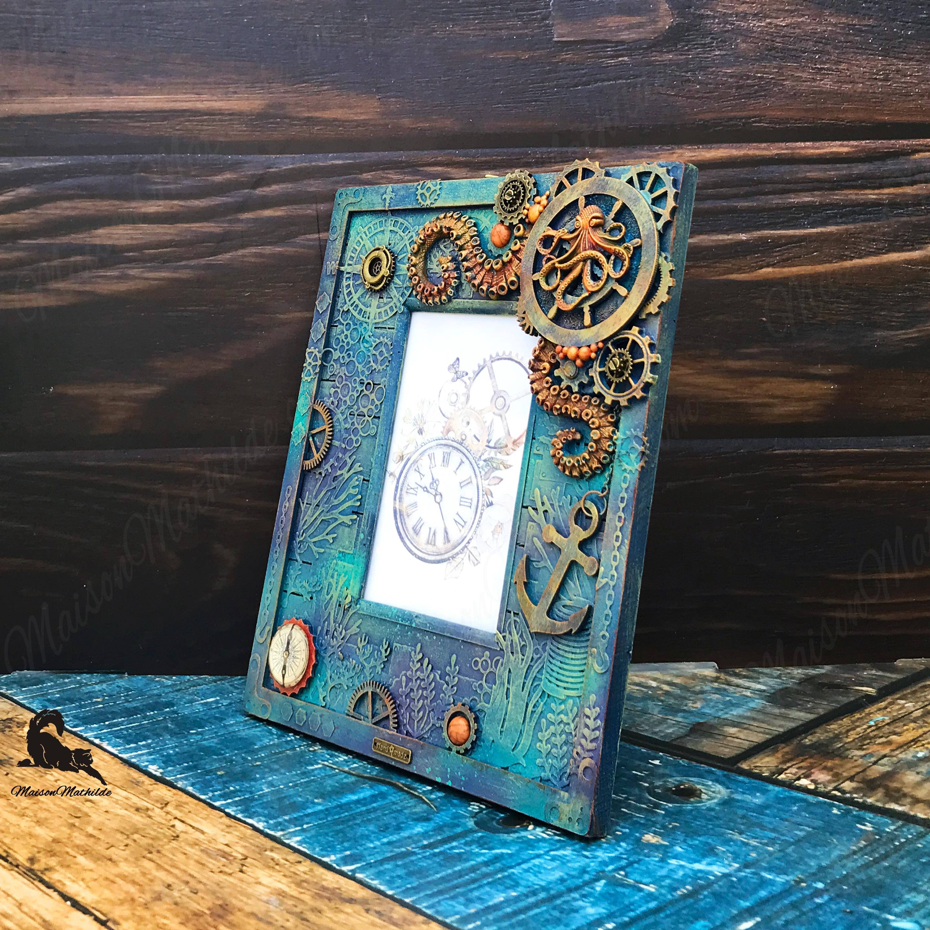 Photo Frame Steampunk Decor Industrial Decor Steampunk Picture Frame ...
