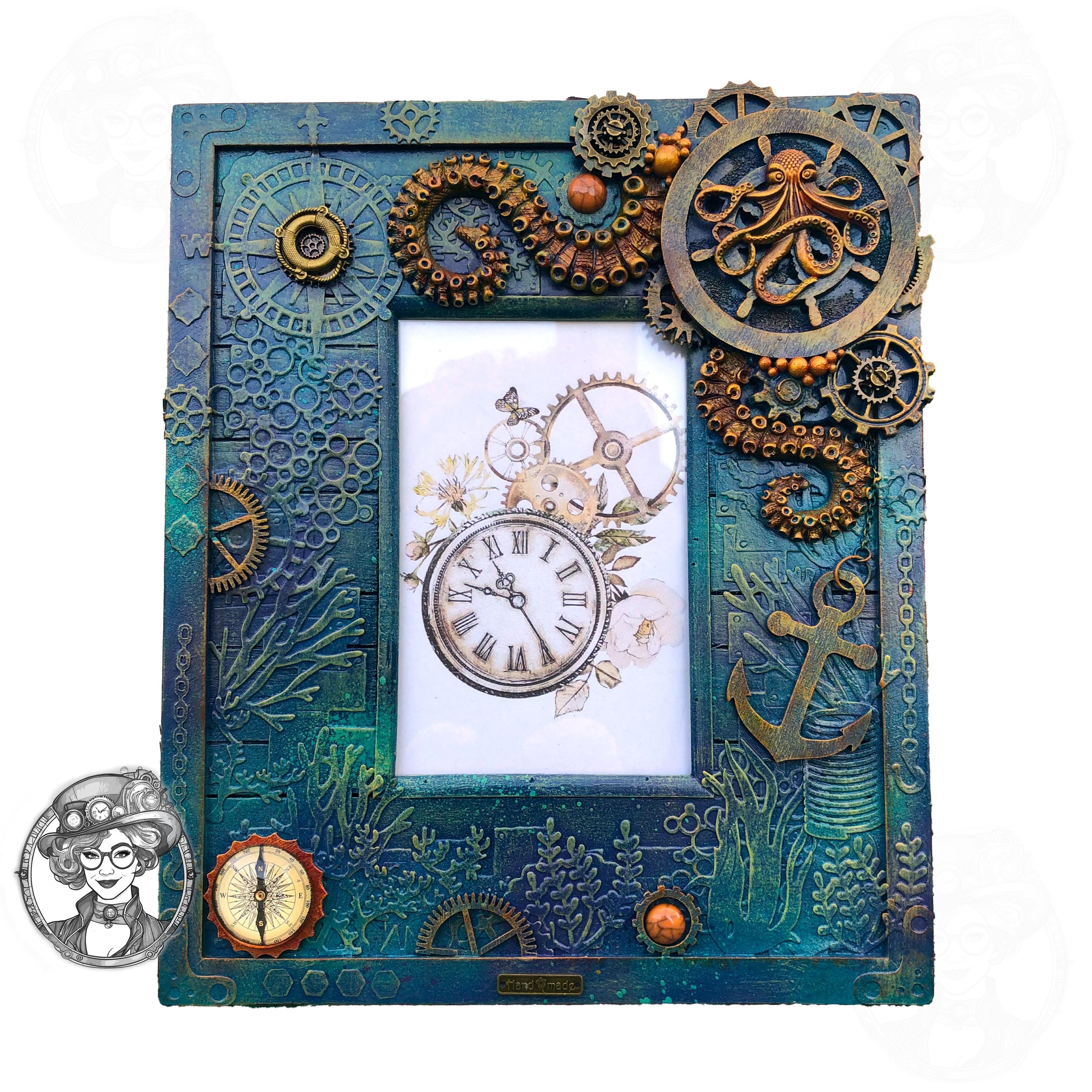 Photo Frame Steampunk Decor Industrial Decor Steampunk Picture Frame ...