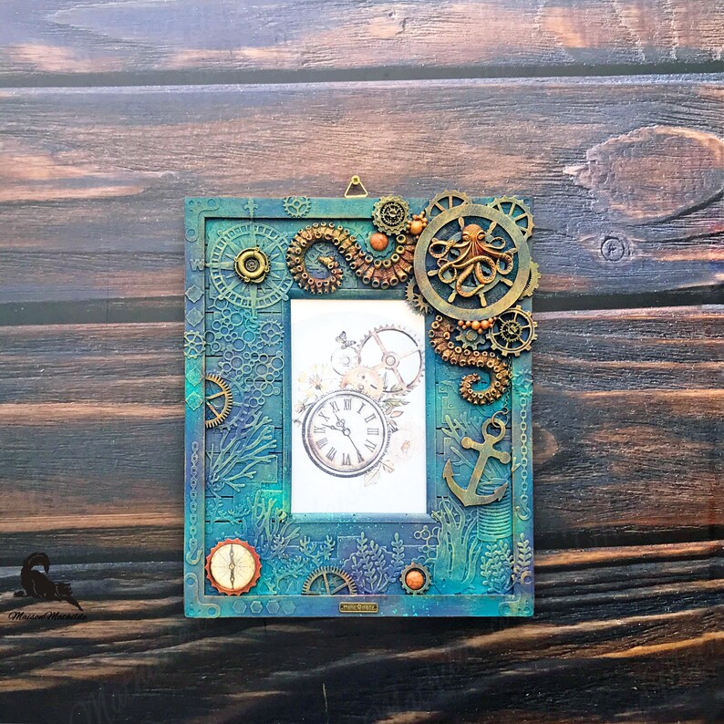 Photo Frame Steampunk Decor Industrial Decor Steampunk Picture Frame ...
